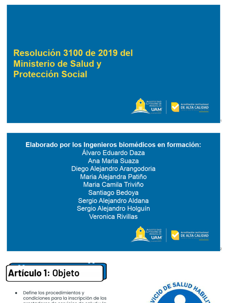 Flash Cards Resolución 3100 de 2019 | PDF | Terapia de radiación ...