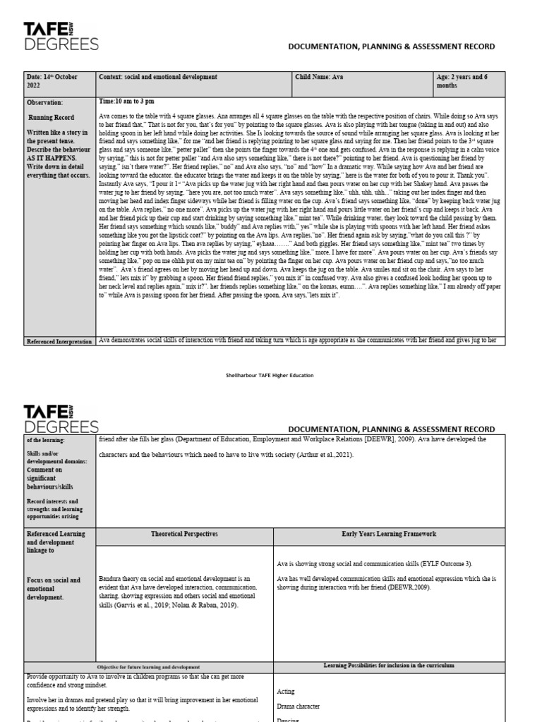 Running Record Play and | PDF