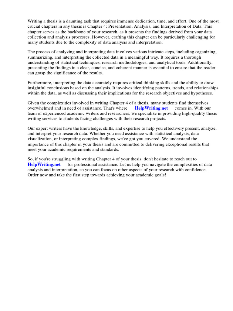 Thesis Chapter 4 Presentation Analysis and Interpretation of Data | PDF