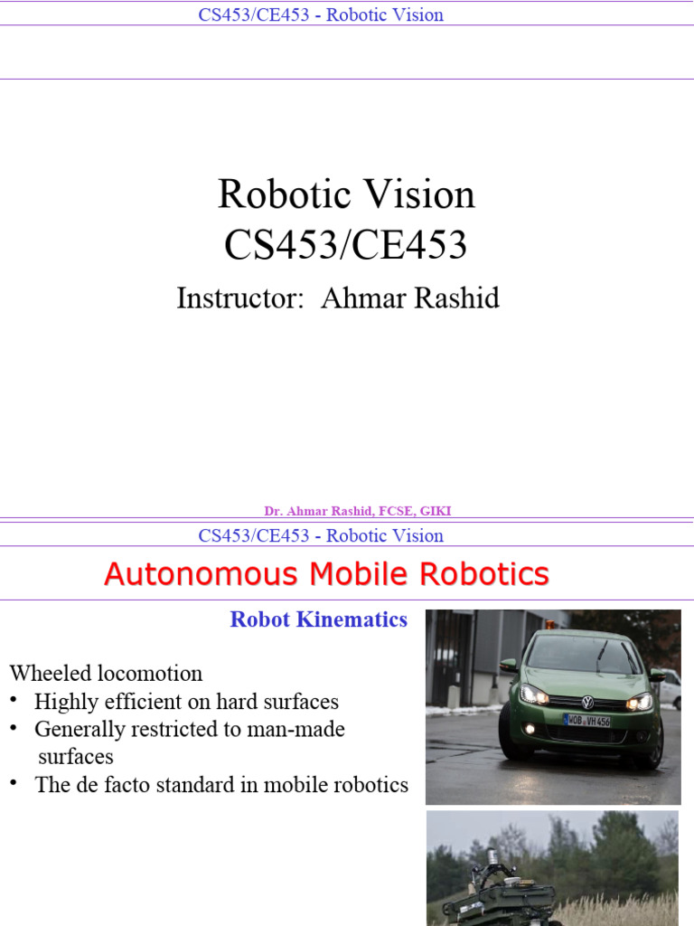 Robot Vision Lecture 2 | PDF