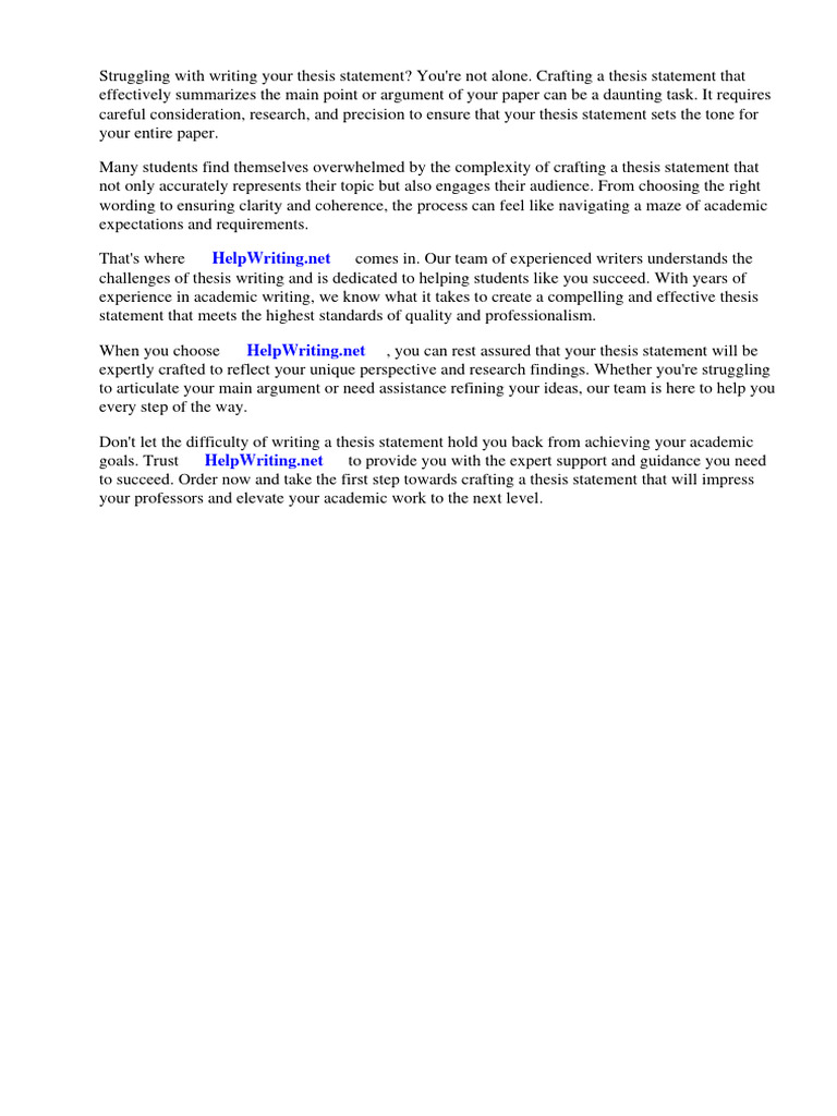 Format Writing Thesis Statement | PDF | Essays | Thesis