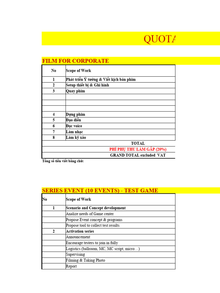 Quotation Templates | PDF