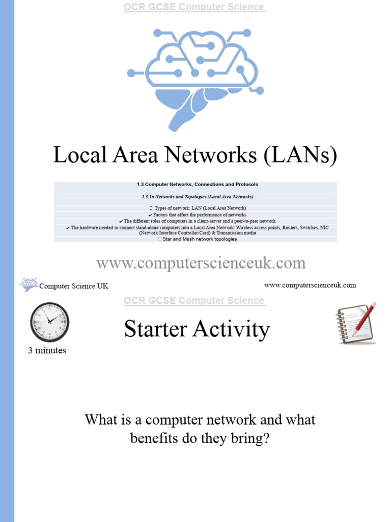 1.3.1a Networks and Topologies (LANs) | PDF | Computer Network | Network Topology