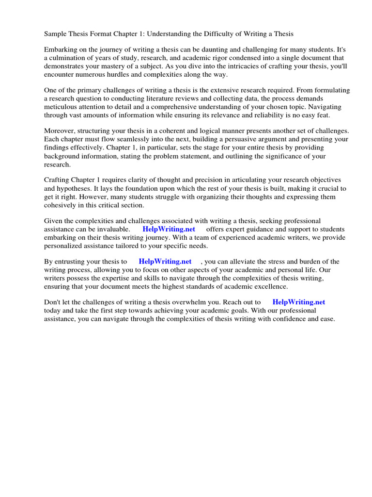 Sample Thesis Format Chapter 1 | PDF | Thesis | Microsoft Power Point