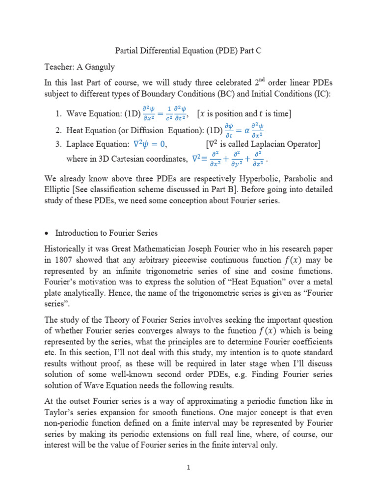 Partial Differential Equation Part C Upto 21oct | PDF | Partial ... Partial Differential Equation Part C Upto 21oct | PDF | Partial ...