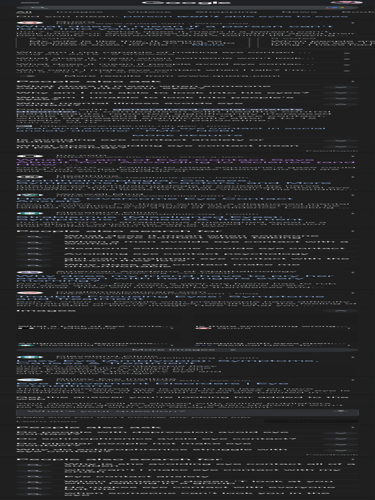 Eye Contact Avoidance Explained | PDF | Clinical Medicine | Mental Health