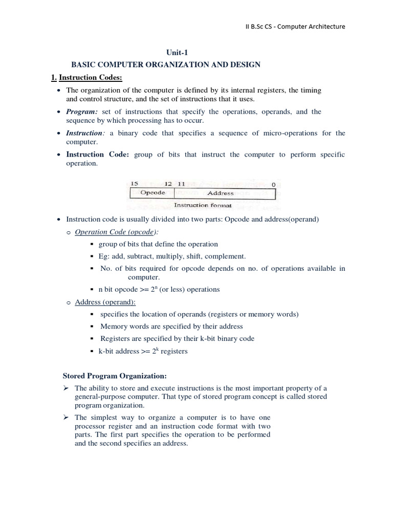 II BSC Computer Architecture | PDF | Central Processing Unit | Computer Data Storage