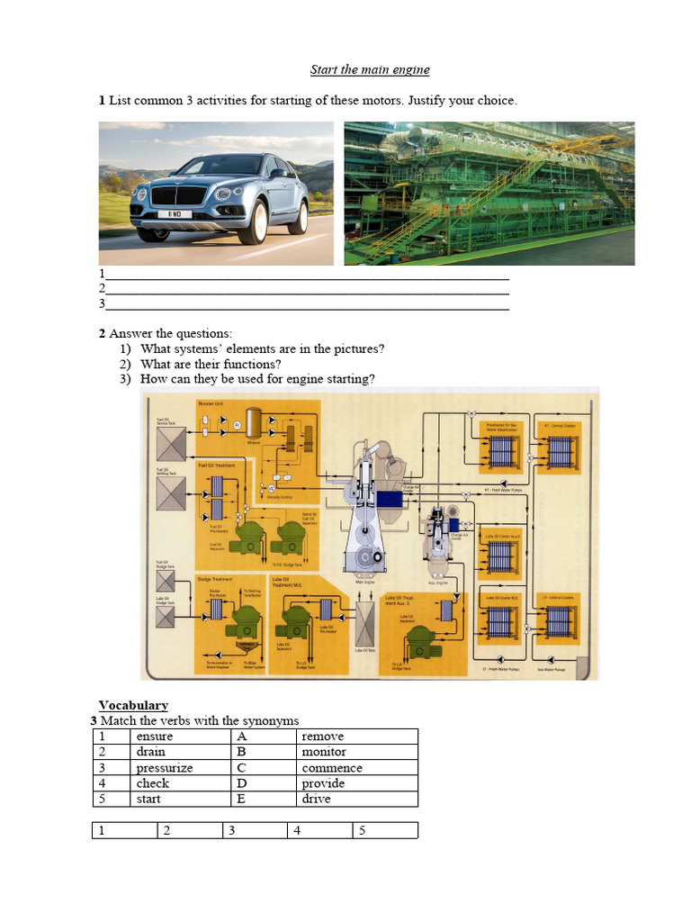 Lesson 2. Start The Main Engine | PDF | Engines | Mechanical Engineering
