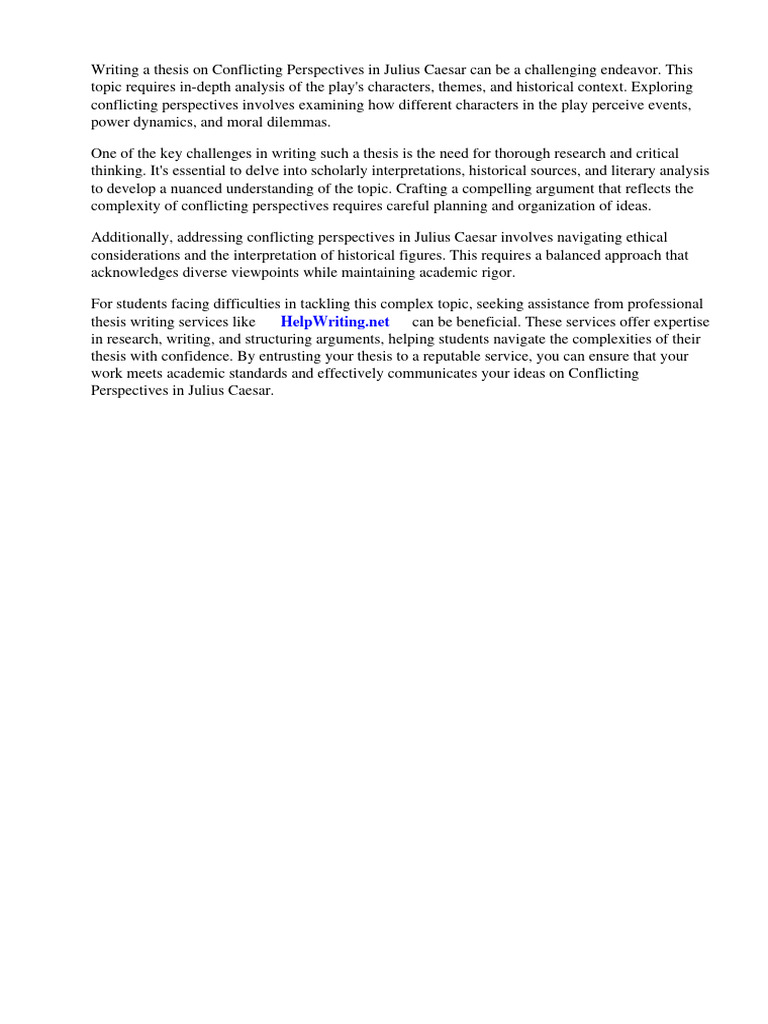 Thesis Help: Julius Caesar Perspectives | PDF | Julius Caesar | Mark Antony