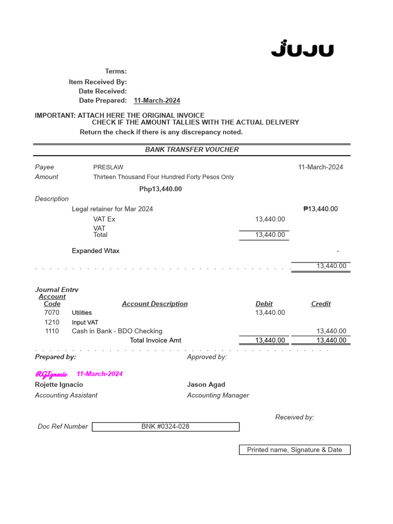 Legal Retainer Payment Invoice | PDF | Invoice | Payments