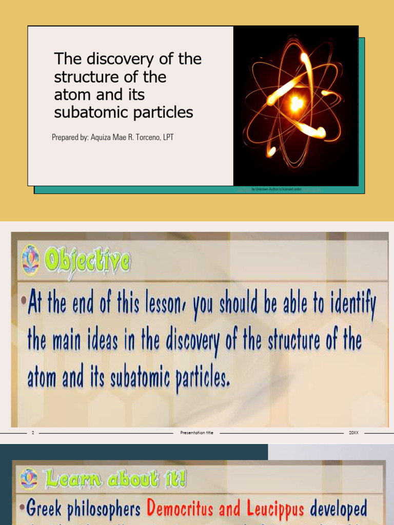 The Discovery of The Subatomic Particles | PDF | Business | Art