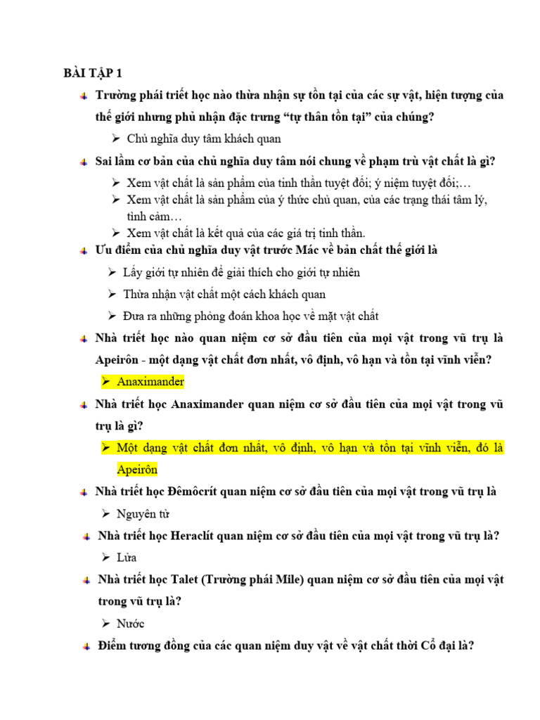 BT TRIET HOC 3 - NguyenTranKyDuyen - 023H0039 | PDF