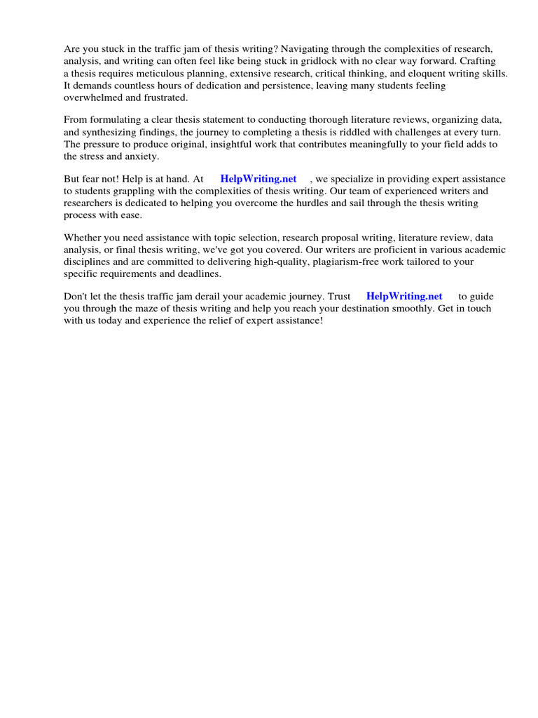 Thesis Traffic Jam | PDF | Traffic Congestion | Traffic