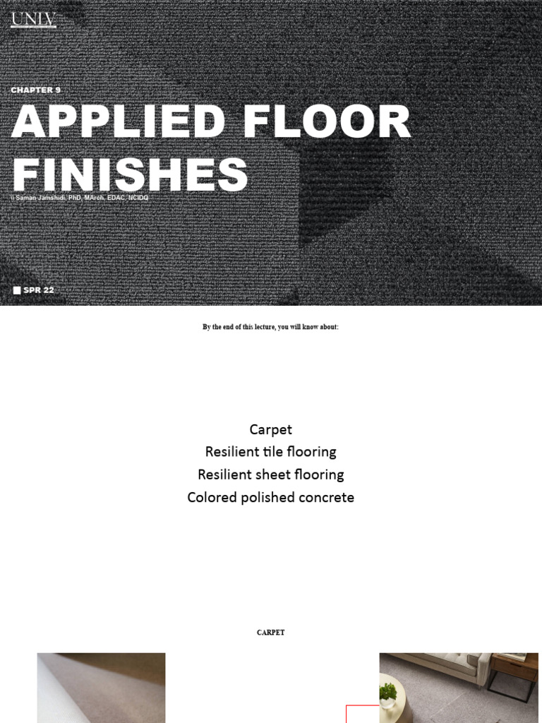 Chapter+9 Applied+Floor+Finishes | PDF | Flooring | Carpet