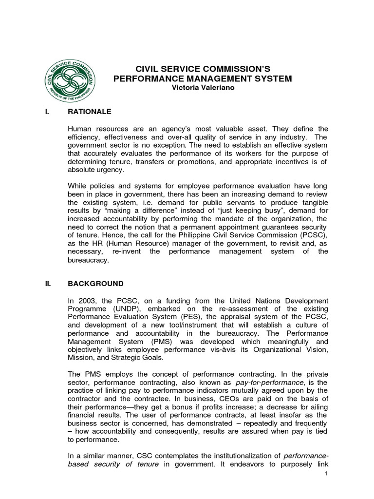 CSC's Performance Management System | PDF | Performance Management ...