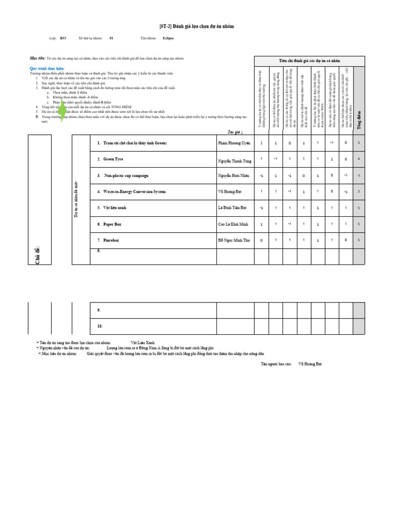 (5T-2) Nhóm 01 | PDF