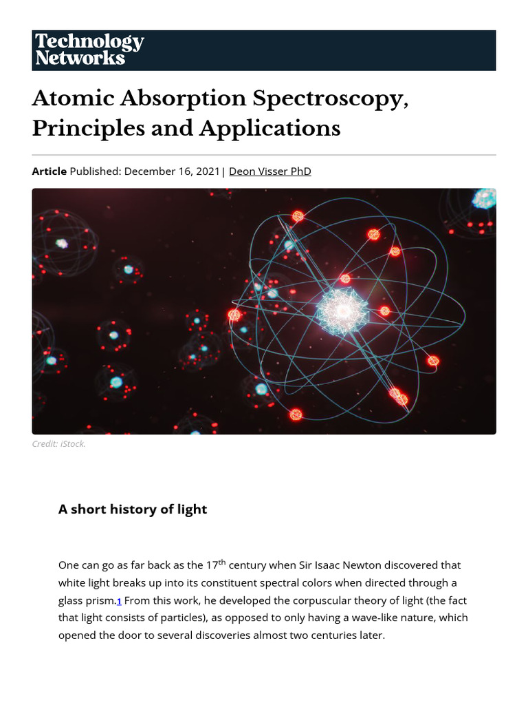 Atomic Absorption Spectroscopy Principles And Applications Pdf