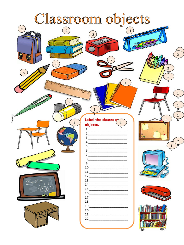 Classroom-Objects Exercise | PDF