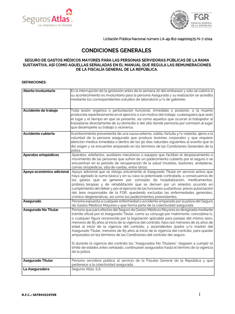 Condiciones Generales