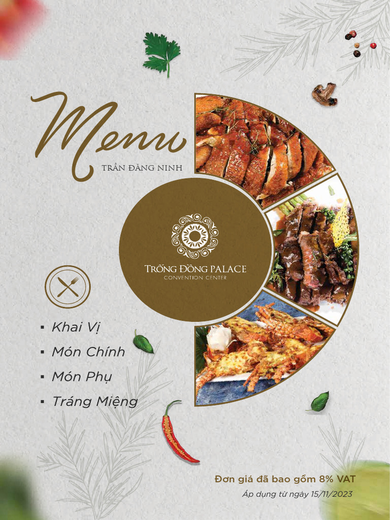 Trần Đăng Ninh - VAT 8% - UD 21.11.2023 - Menu Tự Chọn | PDF