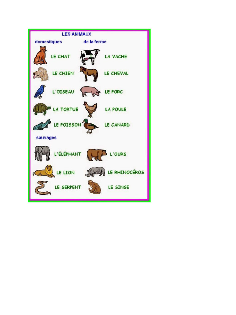Les Animaux | PDF