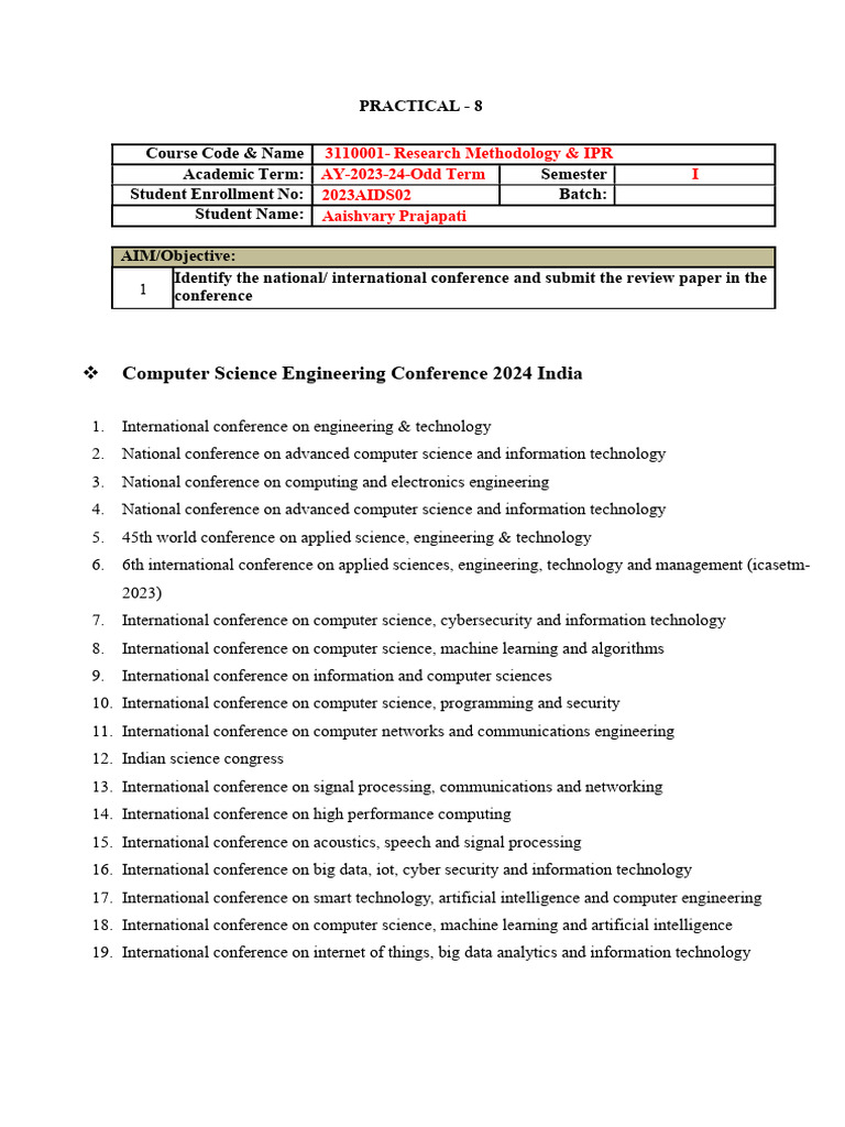 Research Methodology & Conference Papers | PDF