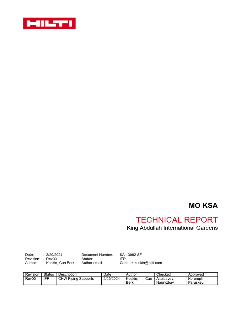 Sa-13082-Sf - Cov - R00 - 20240229 - Hilti | PDF | Civil Engineering | Mechanical Engineering