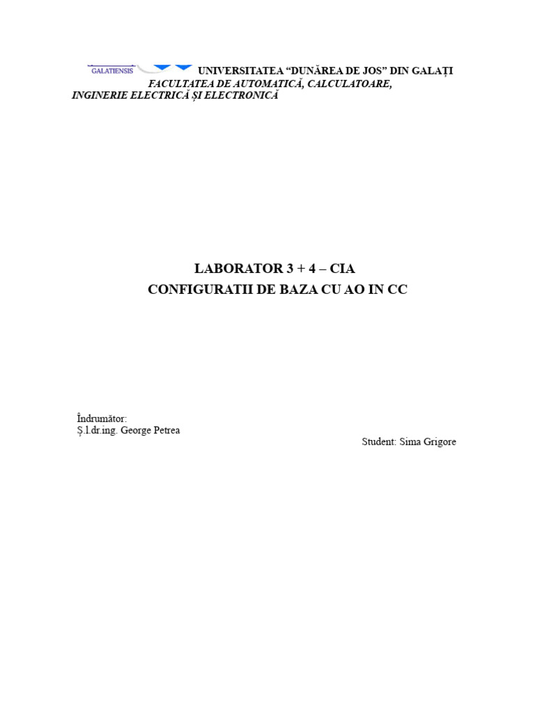Sima Grigore CIA Laborator 3+4 | PDF