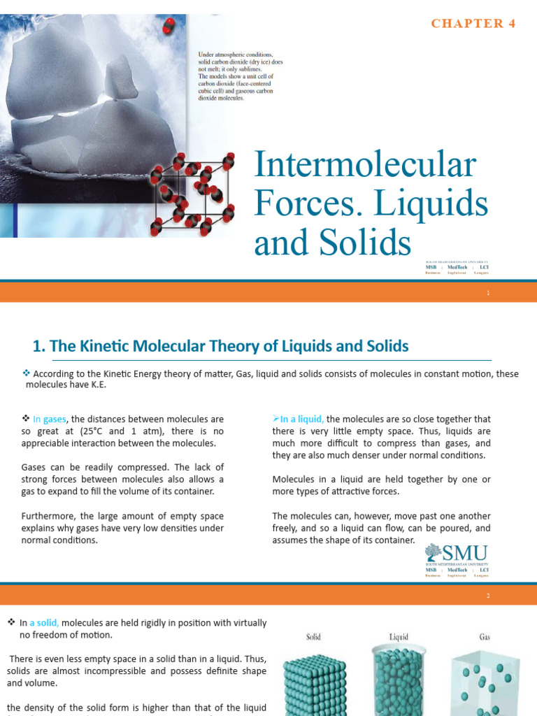 Chapter 4. Part 1 | PDF | Intermolecular Force | Chemical Polarity