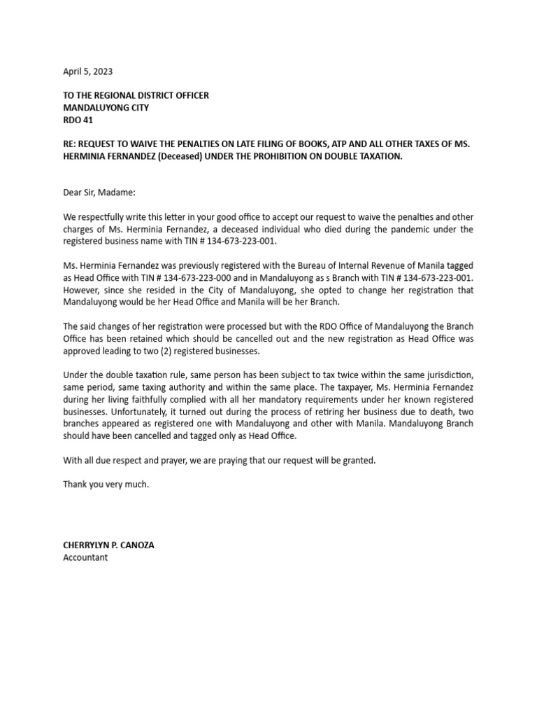 HBF Bir Letter | PDF