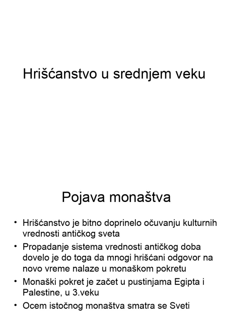 Hriscanstvo U Srednjem Veku | PDF