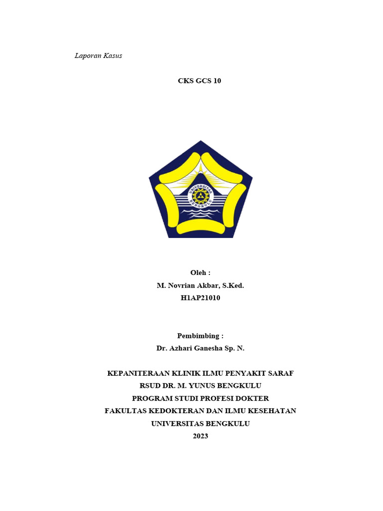 CKS GCS 10: Intoksikasi Alkohol | PDF