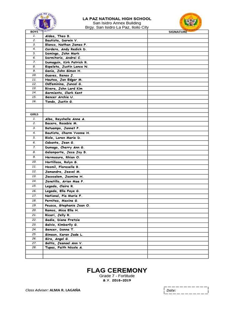 7 - Flag Ceremony | PDF