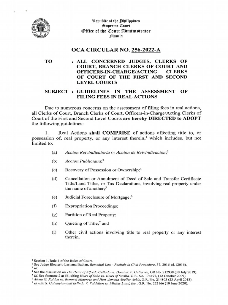 OCA Circular No. 256-2022-A | PDF