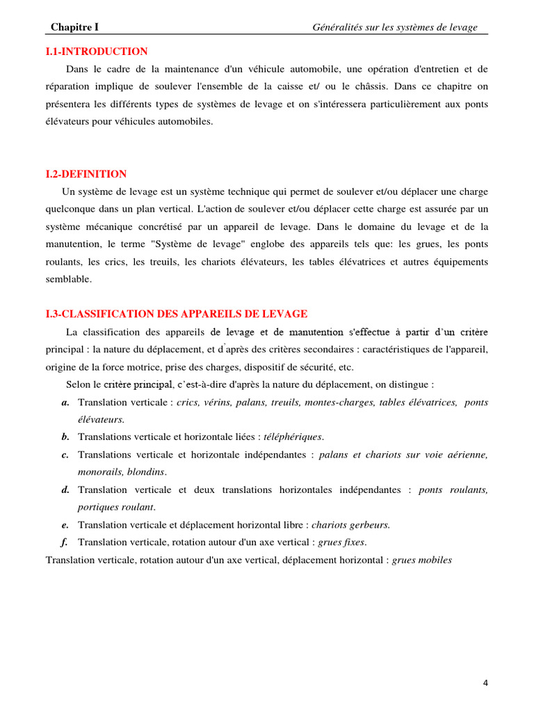 Appareils de Levage | PDF