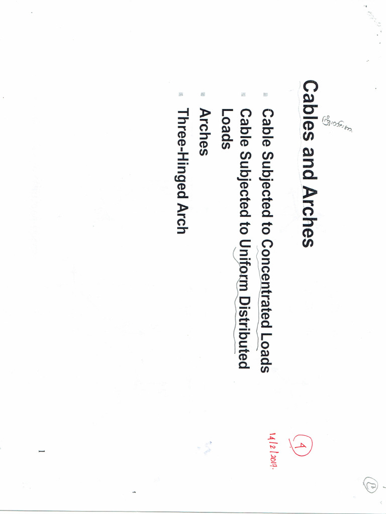 Cable Arch 1 | PDF