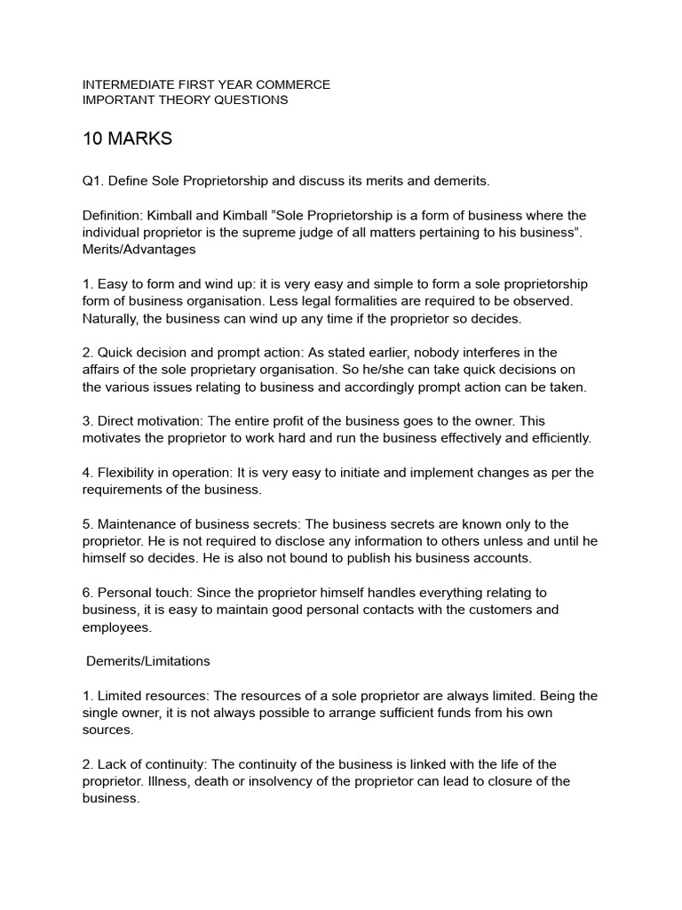 Intermediate First Year Commerce | PDF