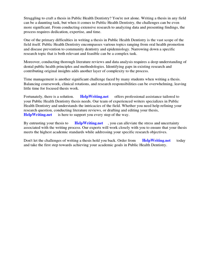 Rguhs Thesis Topics in Public Health Dentistry | PDF | Self-Improvement | Wellness