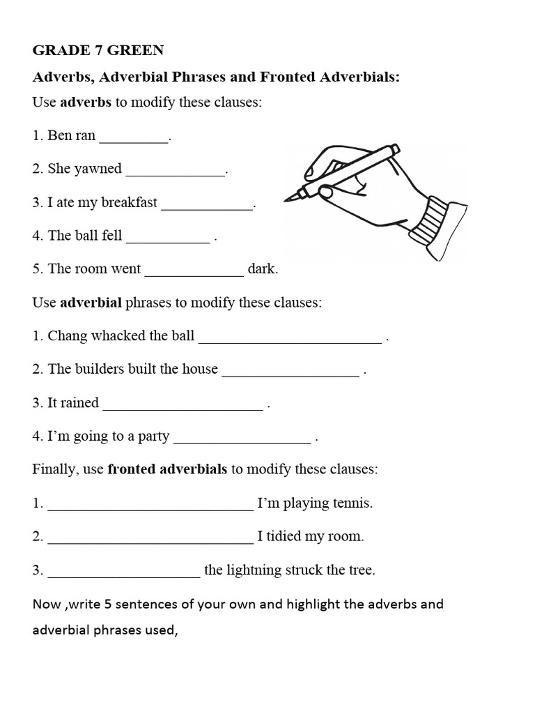 Adverbs, Adverbial Phrases and Fronted Adverbials | PDF | Career ...