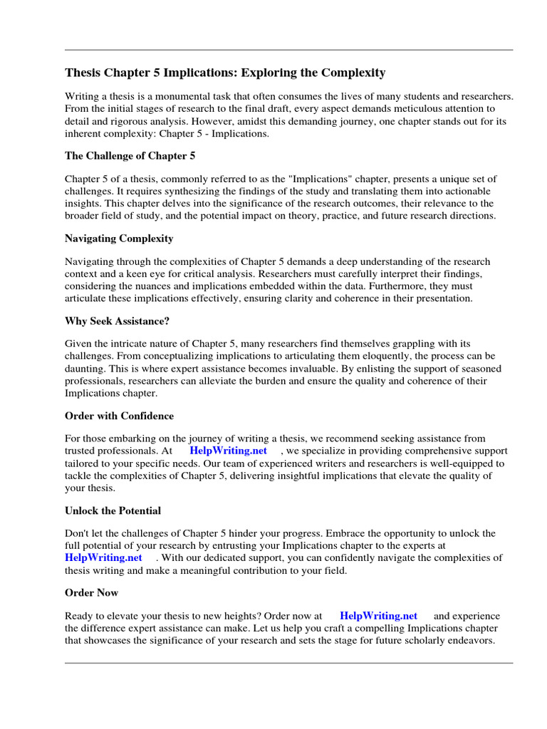 Thesis Chapter 5 Implications | PDF | Career & Growth | Business
