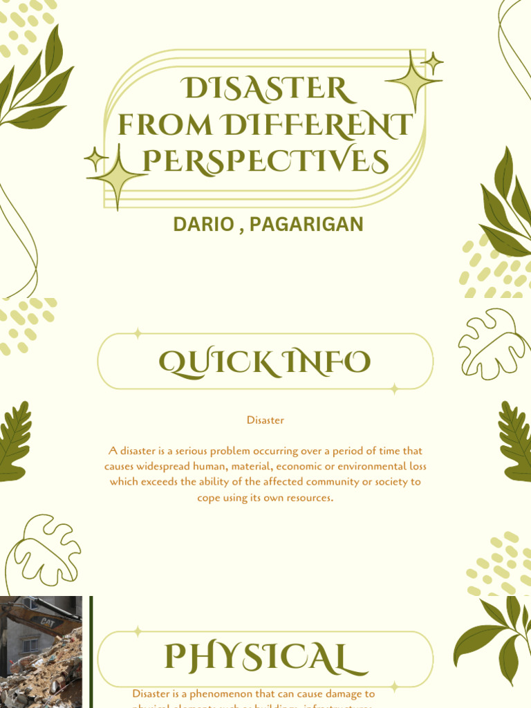 DISASTER From DIFFERENT PERSPECTIVES | Download Free PDF | Mental ...