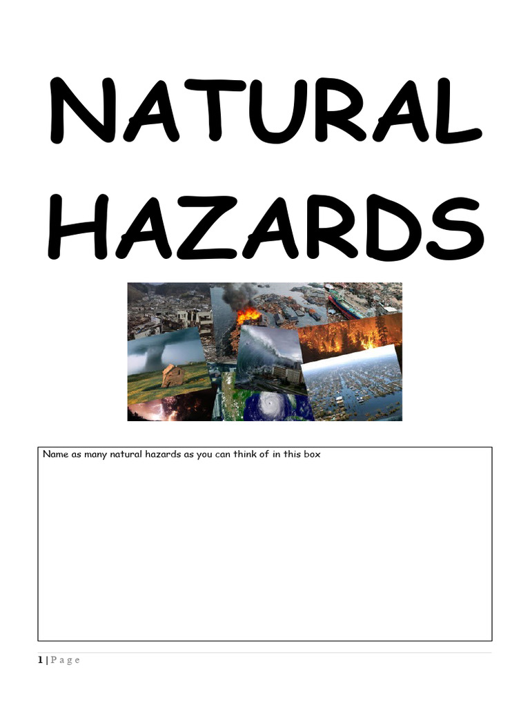 Natural Hazards Booklet | PDF | Volcano | Types Of Volcanic Eruptions