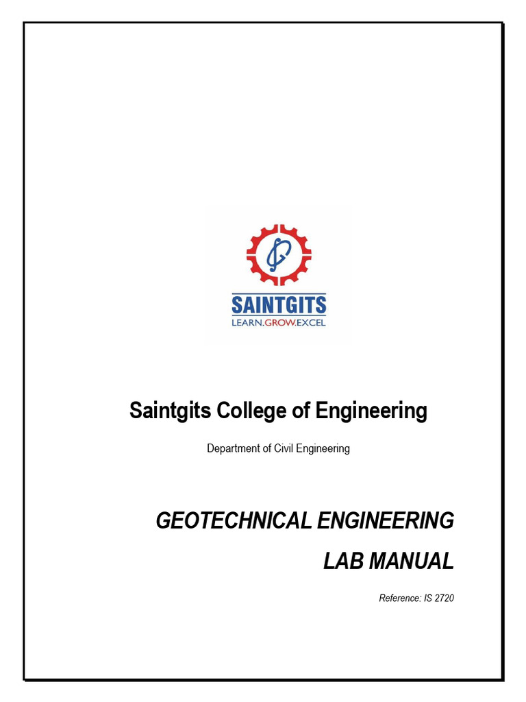 GT Lab Manual | PDF | Density | Geotechnical Engineering