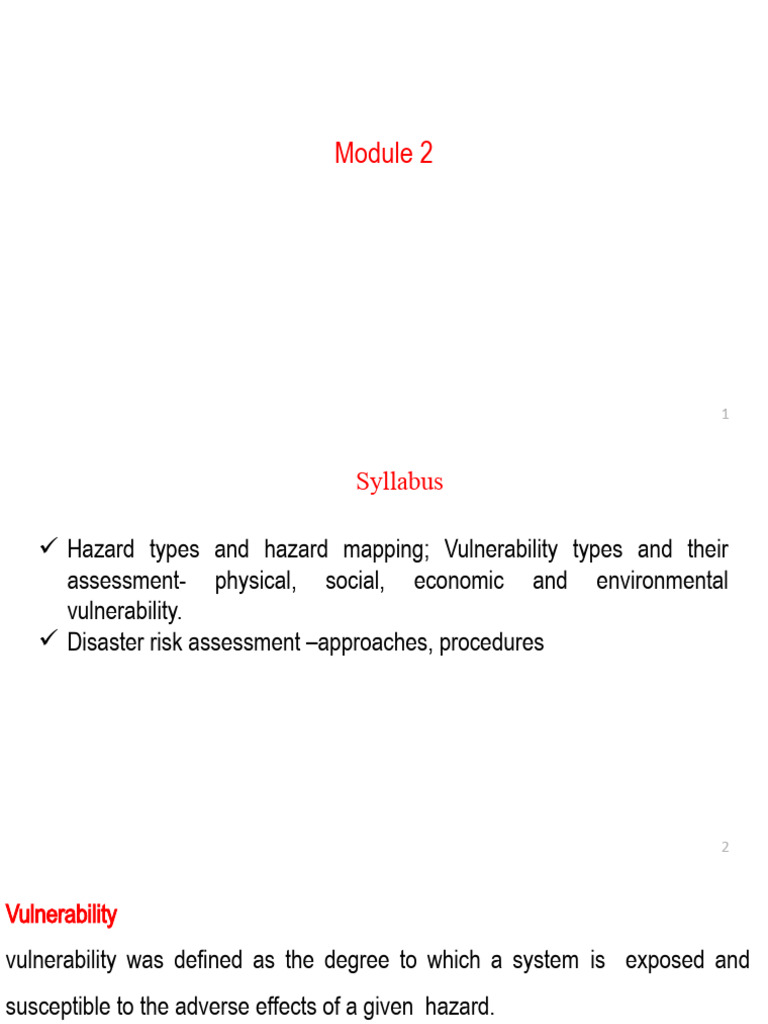 M2 - Disaster Risk Assessment (Autosaved) | PDF | Risk | Hazards