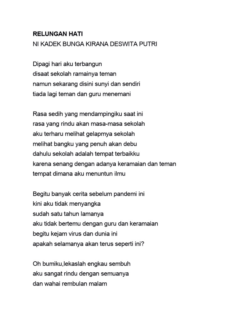 Format Puisi Jadi 1 | PDF