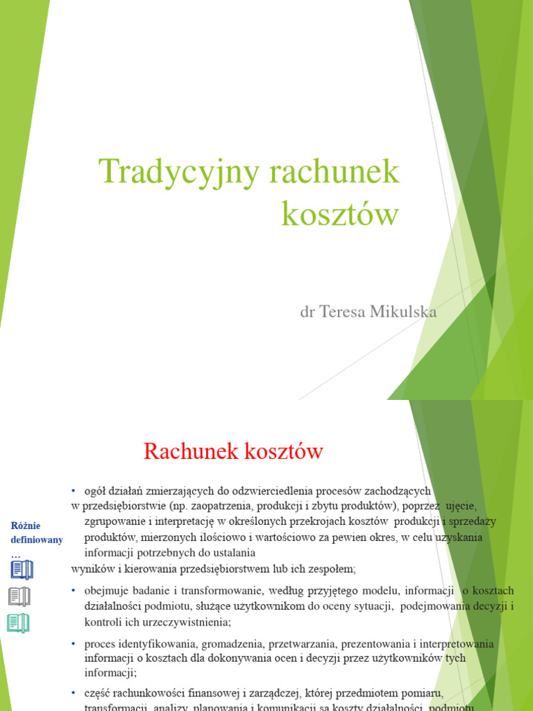 Tradycyjny Rachunek Kosztów | PDF