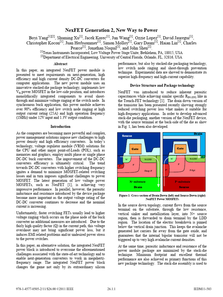 Boyi Yang 等 - 2011 - NexFET generation 2, new way to power | PDF