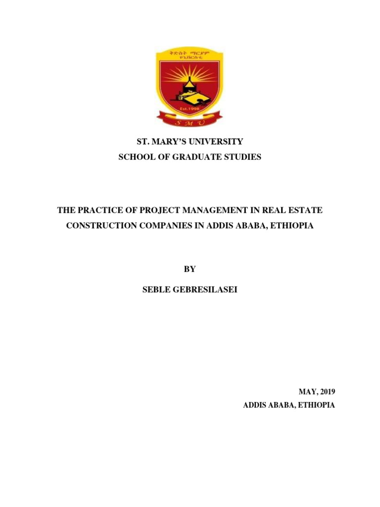Thesis-Seble G-V1. | PDF | Project Management | Human Resource Management
