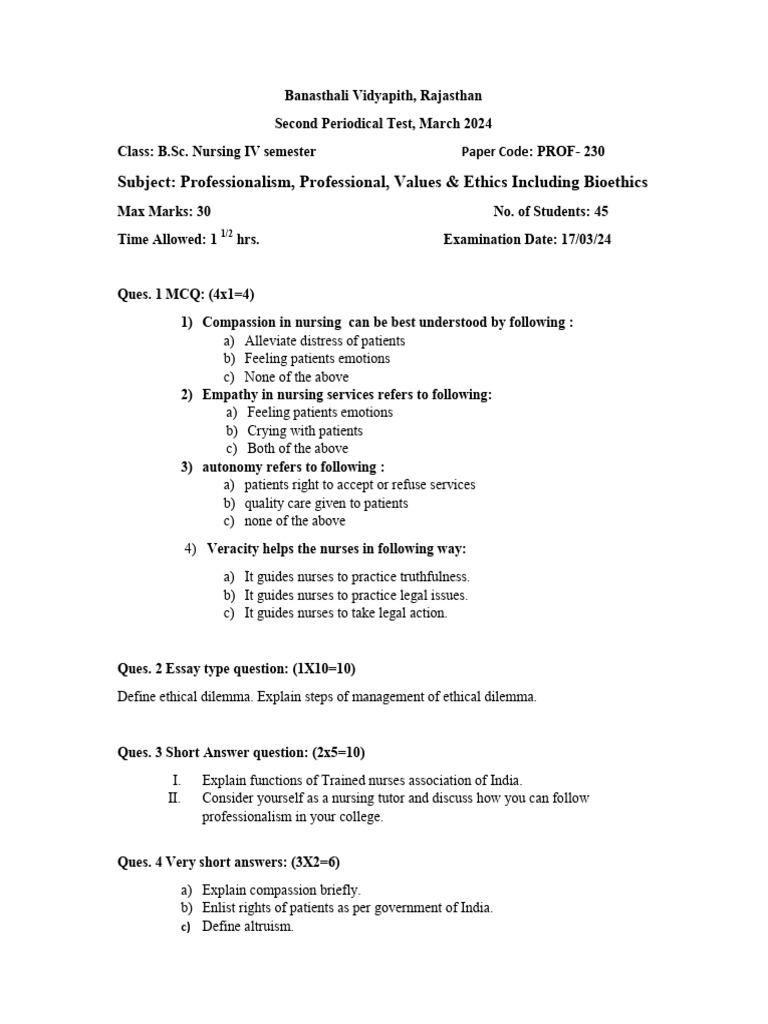 Professionalism, Professional, Values & Ethics Including Bioethics_Prof ... Professionalism, Professional, Values & Ethics Including Bioethics_Prof ...