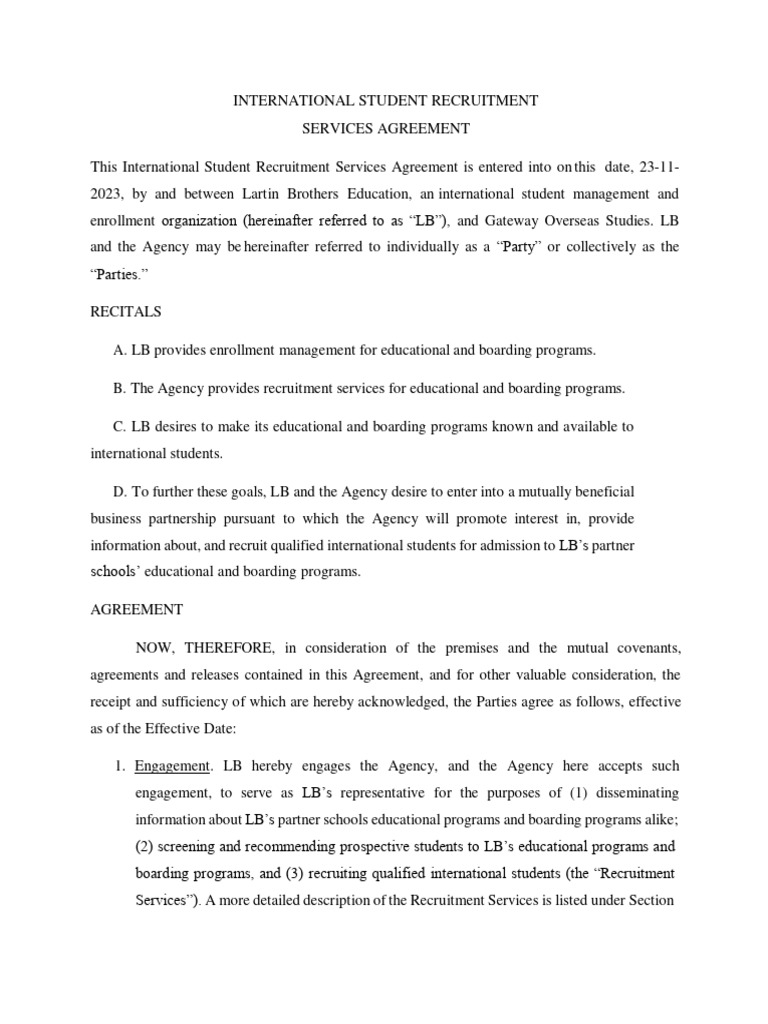 St. John Bosco (Lartin Brothers) International Student Recruitment ...